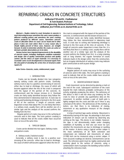 STITCHING CONCRETE PAVEMENT CRACKS AND JOINTS | PDF