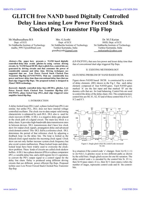 250 Mhz Multiphase Delay Locked Loop For Low Power Applications Pdf Digital Audio Computer
