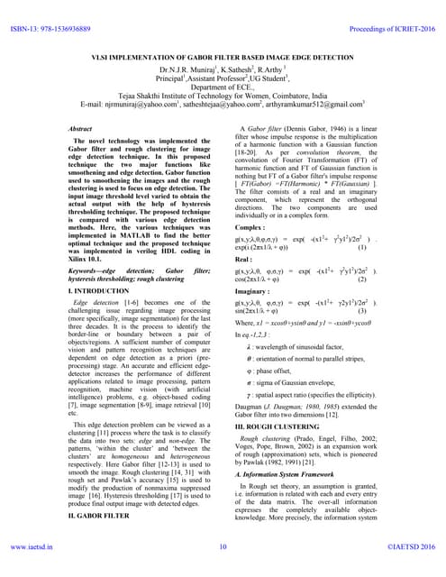 Iaetsd vlsi implementation of gabor filter based image edge detection | PDF Iaetsd vlsi implementation of gabor filter based image edge detection | PDF