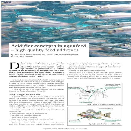Acidifier concepts in aquafeed – high quality feed additives | PDF