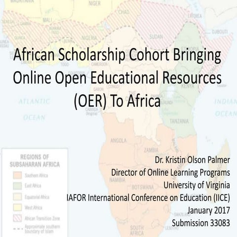 African Scholarship Cohort - Bringing Online OER to Africa | PPTX
