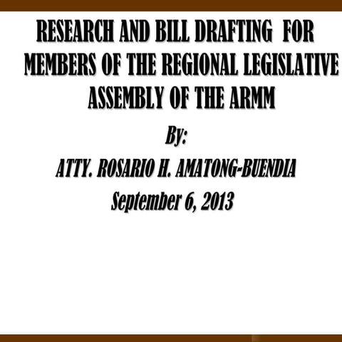 Research and Bill Drafting | PPT