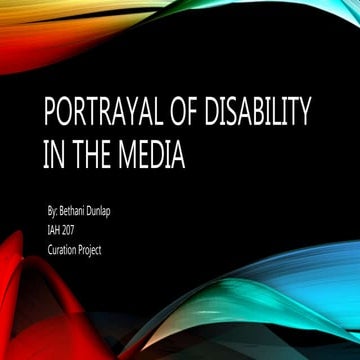 Media portrayal of Disability | PPSX