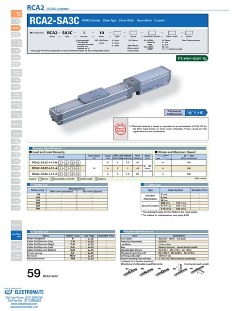 Iai rca2 tfa3_n_specsheet | PDF