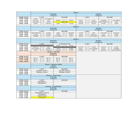 Schedule of tournament IA ITB 2024 jnjnsjx jsj | PDF