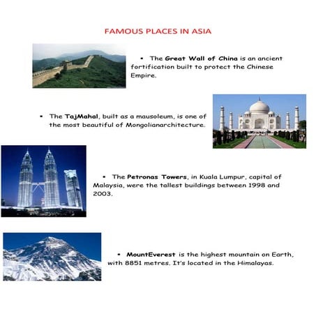 Asia Famous Places 6B | DOCX