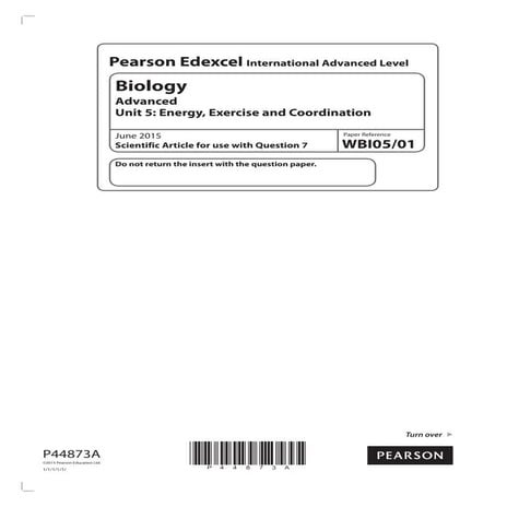 IAL Biology Unit 5 June 2015 - Scientific Article | PDF