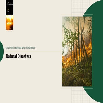 Natural Disasters | Information: Before & Now. Friend or Foe ...