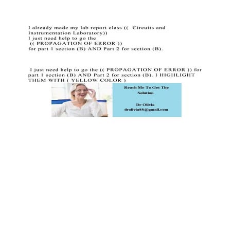 I already made my lab report class (( Circuits and Instrumentation | DOCX