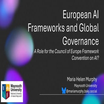 European AI Frameworks and Global Governance: A Role for the Council of ...