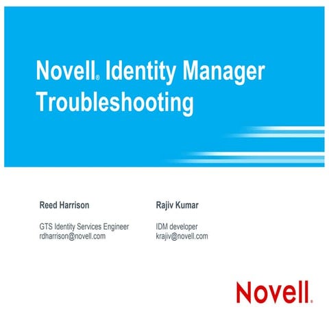Novell Identity Manager Troubleshooting | PDF | Operating Systems | Computer Software and ...