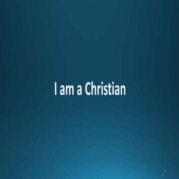 I am a Christian | PPT