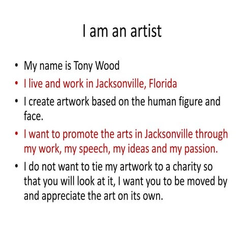 I am an artist | PPT
