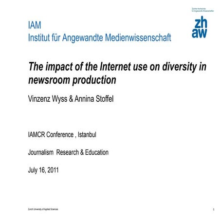 The impact of the Internet use on diversity in newsroom production | PPT