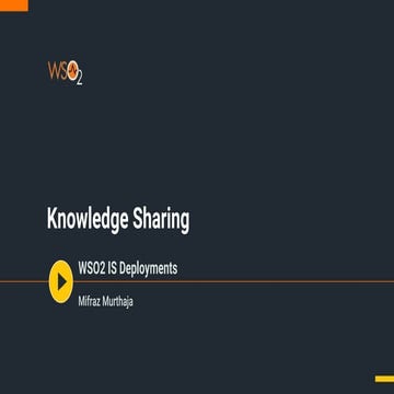 Deployment Patterns of WSO2 Identity Server | PPT