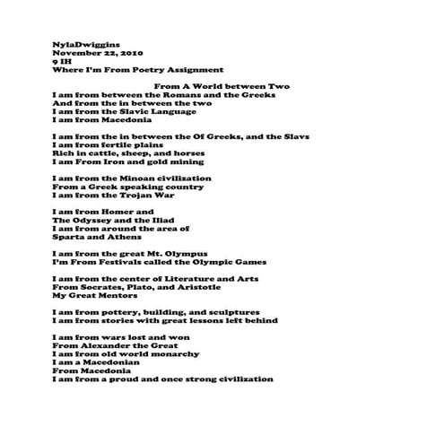 I am from poem | PDF