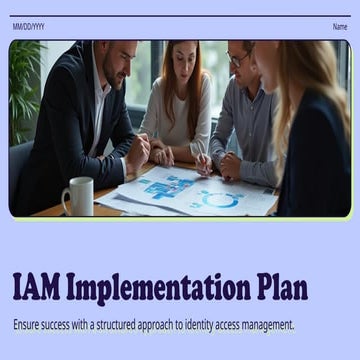 Presentation on IAM Implementation Plan in cybersecurity | PPTX