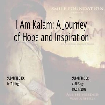 movie description on I Am Kalam a journey of hope.pptx