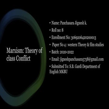 Theory of class conflict | PPTX
