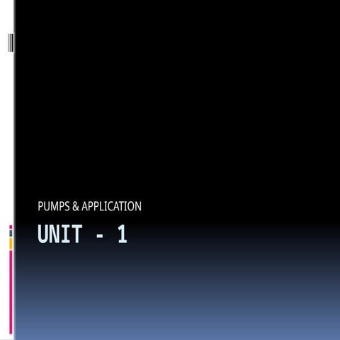 I am sharing 'UNIT 1 - PUMPS & APPLICATIONS' with you.pptx