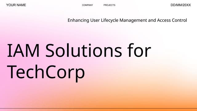 TechCorp Implementation Plan Cyber Security.pdf | Computer Software and Applications | Computing
