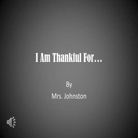 I am thankful for | PPTX