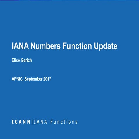 IANA Numbers Function Update | PDF | Internet | Computing