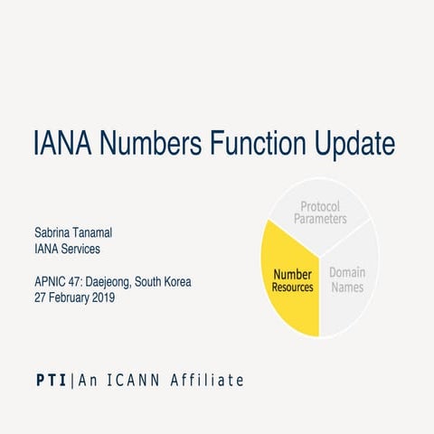 IANA Numbers Function Update | PPT