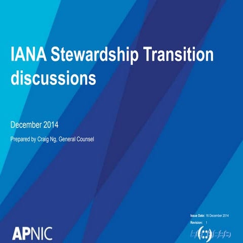 The IANA Stewardship Transition Overview & Background | PPTX