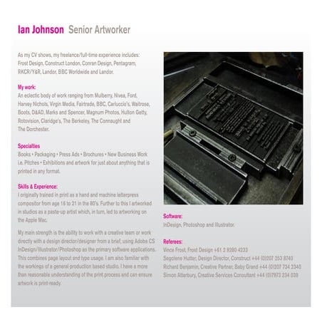 Ian johnson CV 2012 | PDF