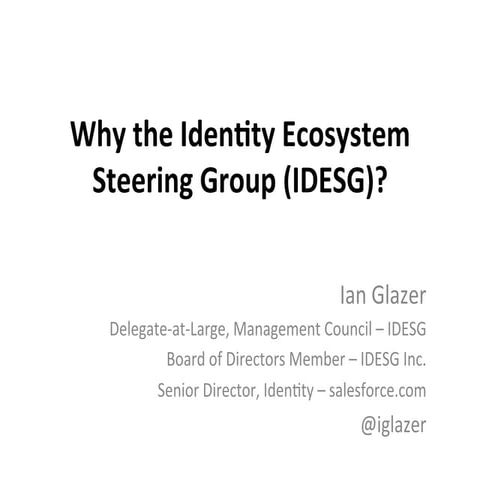 Identity Ecosystem Framework: Establishing rules of the road for ...