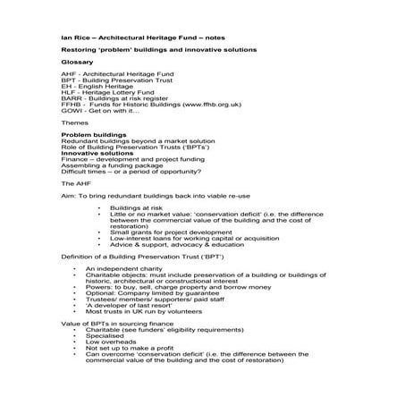 Ian Rice Presentation Notes | PDF