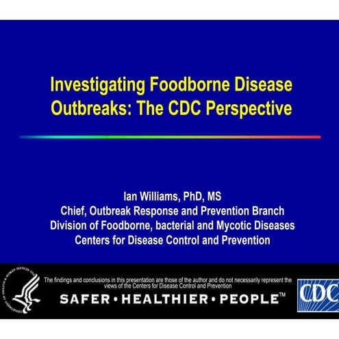 Ian Williams CDC Chief, Outbreak Response And Prevention | PDF