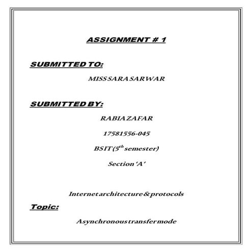Atm Asynchronous Transfer Mode Pdf 