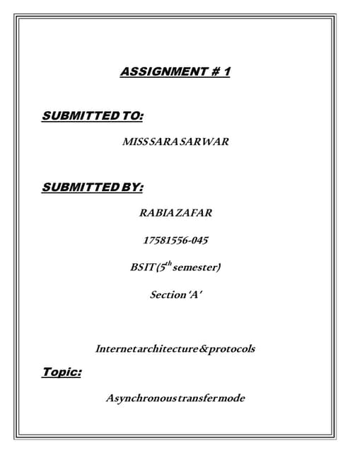 Atm Asynchronous Transfer Mode Pdf