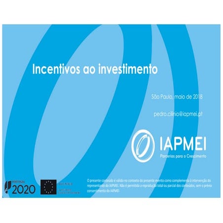 Iapmei incentivos e financimento - mai2018 public | PDF