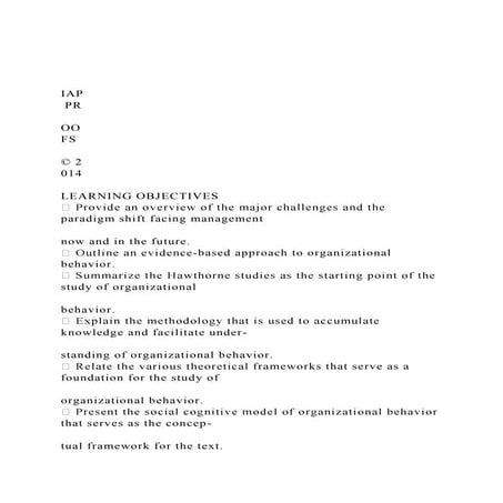 IAP PROOFS© 2014LEARNING OBJECTIVES Provi.docx