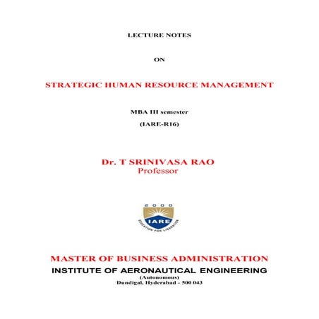 IARE_SHRM_Lecture_Notes_E3 STRATEGIC HUMAN RESOURCE MANAGEMENT.pdf