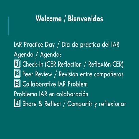 IAR practice day students learn CER method | PPTX