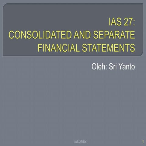 Ias 27-consolidated-and-separate-financial-statement | PPT