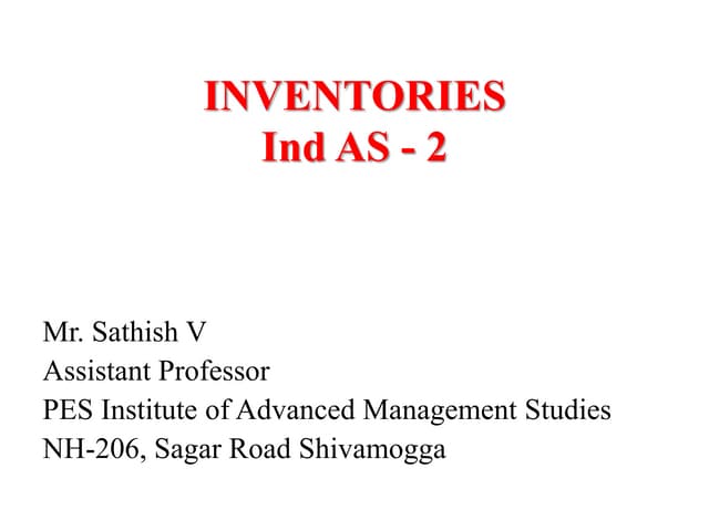 Ias 2 inventories | PPTX