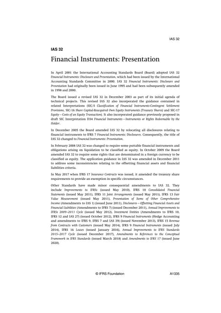 IAS 32: Presentation of Financial Instruments | PDF