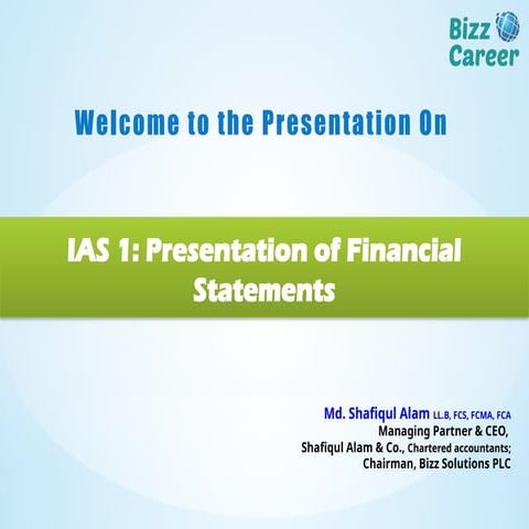 IAS 1. presentation of financial statements | PPTX