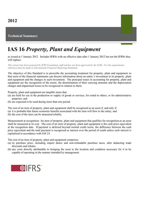 PAS 16_Property, Plant and Equipment ppt | PPTX | Stocks and Bonds ...