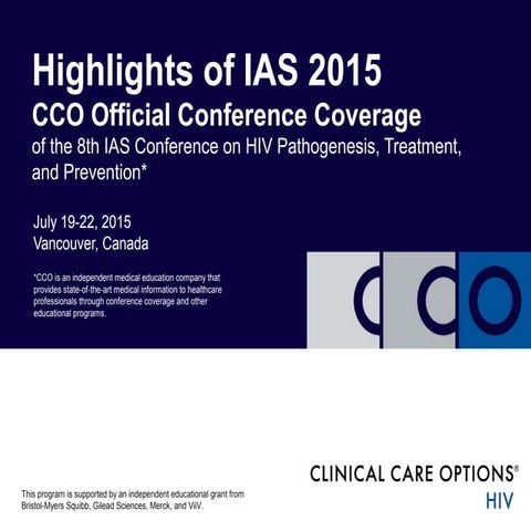 IAS 2015.8th IAS Conference on HIV Pathogenesis, Treatment and ...