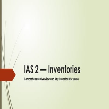 Inventories International Accounting Standard | PPTX