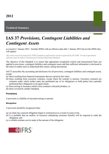 Indian Accounting Standard (Ind AS) 37 “Provisions, Contingent ...
