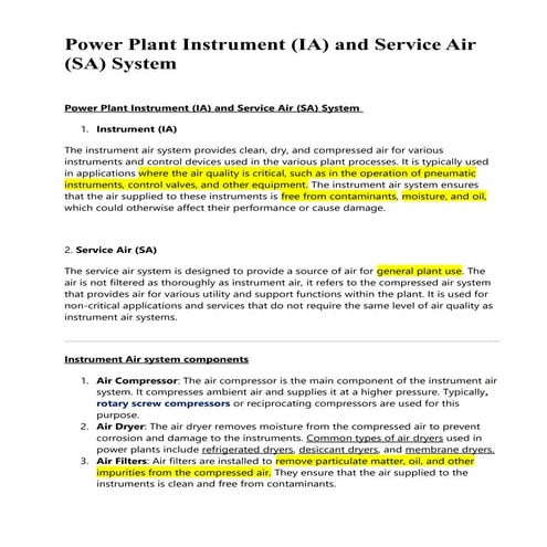 IA & SA Compressed Air system.docx