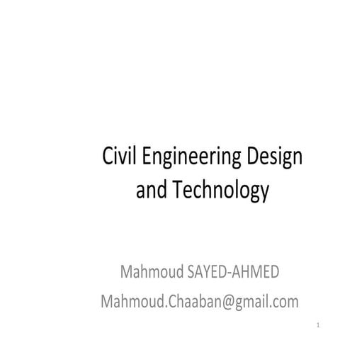 Civil Engineering Design and Technology | PPT