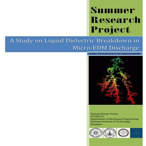 A Study on Liquid Dielectric Breakdown in Micro-EDM Discharge | PDF